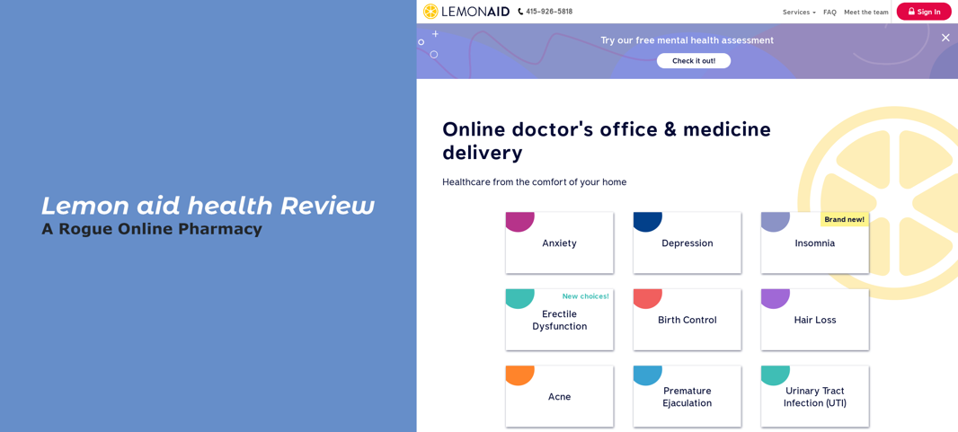Lemon Aid Health Review – A Rogue Online Pharmacy